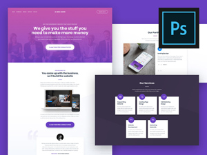 Modern App Landing Page PSD Template | Free PSD Template | PSD Repo
