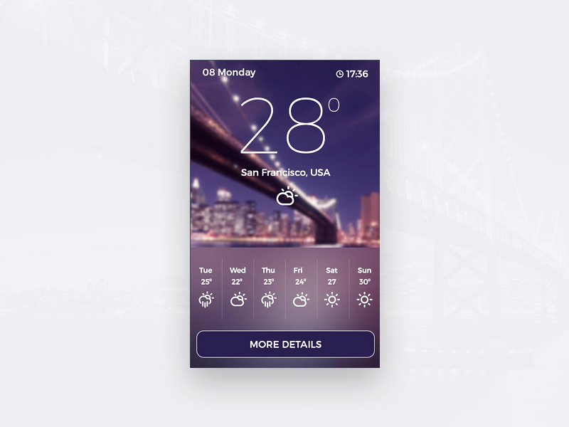 Weather Card | Free PSD Template | PSD Repo