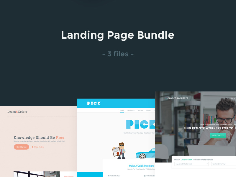 Landing Page Bundle | Free PSD Template | PSD Repo