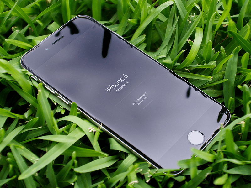 iPhone 6 PSD - Grass Shot | Free PSD Template | PSD Repo