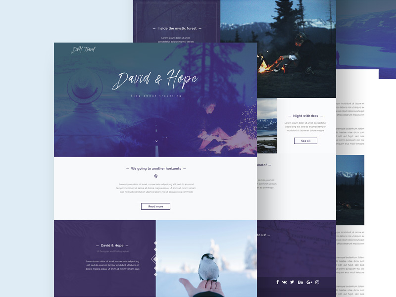 David & Hope Template | Free PSD Template | PSD Repo