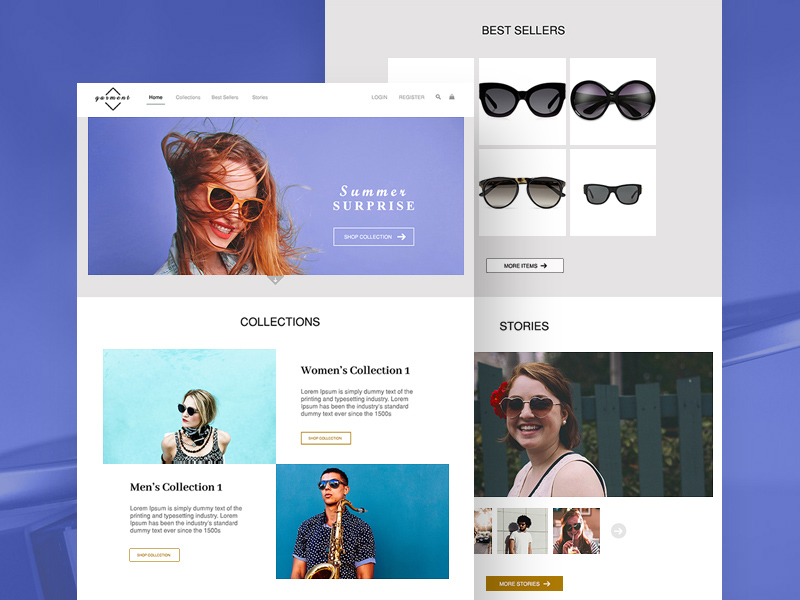 Ecommerce Website and App | Free PSD Template | PSD Repo
