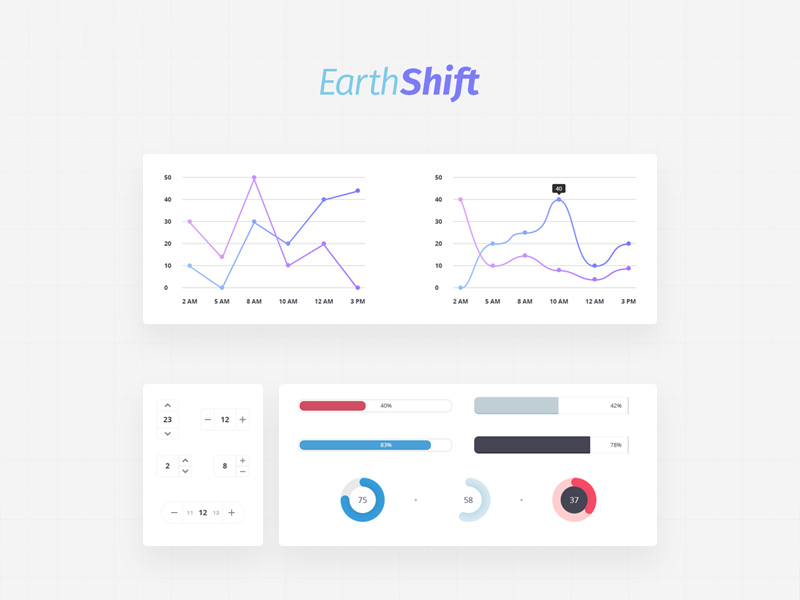 EarthShift UI Kit | Free PSD Template | PSD Repo