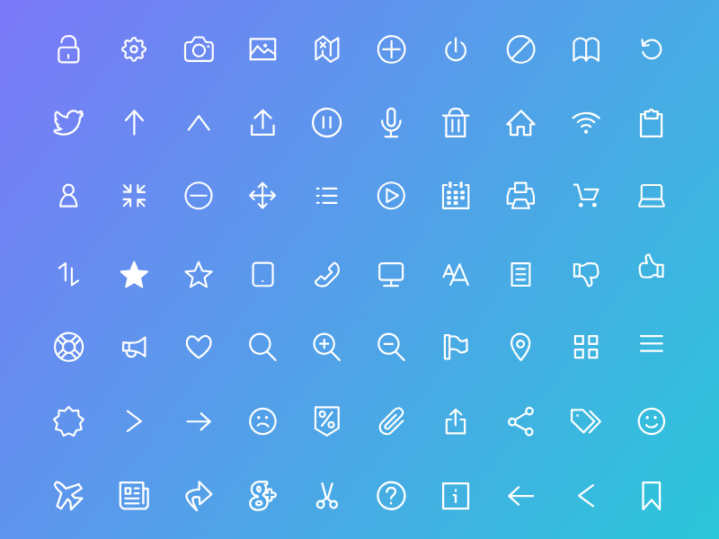 100 Flat Icon Set For Adobe XD Free Xd Templates