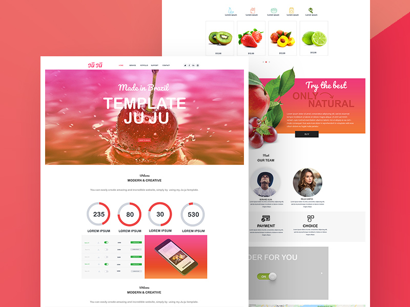Fruit Store Website Template | Free PSD Template | PSD Repo