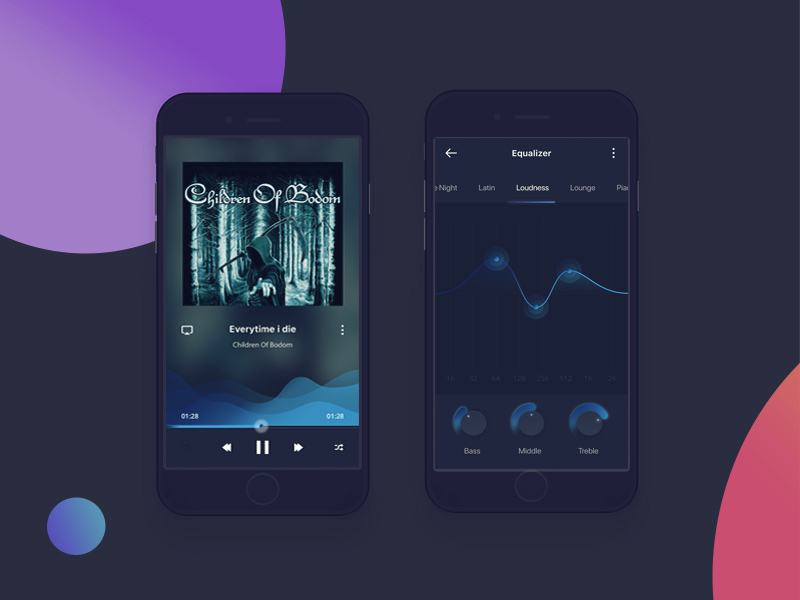 Music App UI Dark Theme | Free PSD Template | PSD Repo