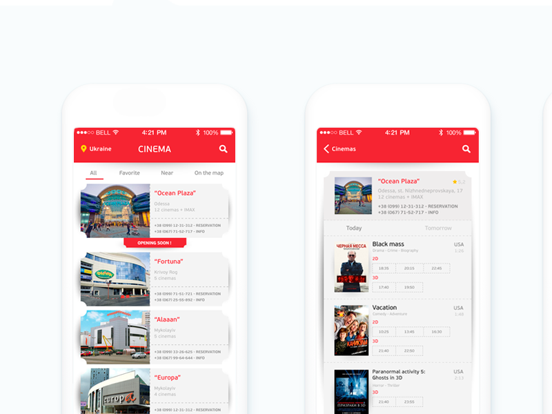 Cinema App Screens | Free PSD Template | PSD Repo