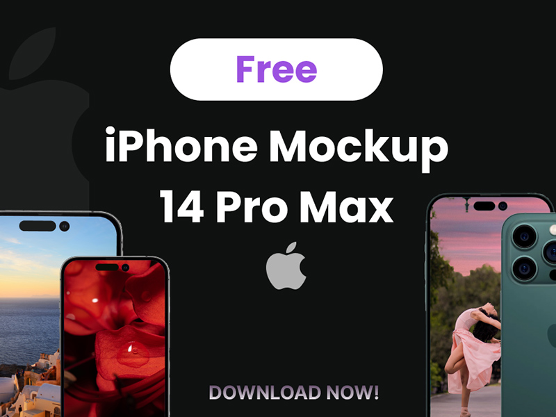 iPhone 14 Pro Max Mockup | Free PSD Template | PSD Repo