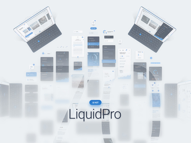 LiquidPro UI Kit | Free PSD Template | PSD Repo