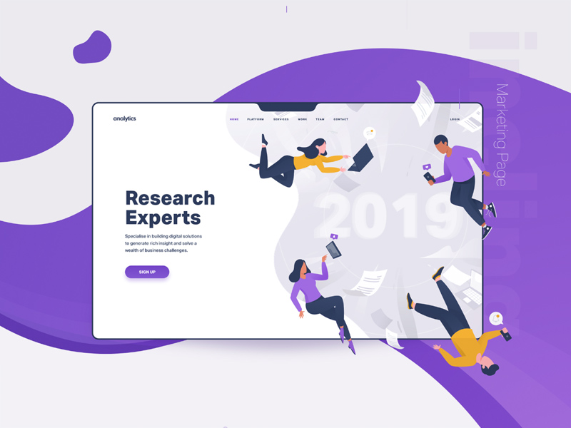 Research Application | Xd UI Kit | Free Xd Templates