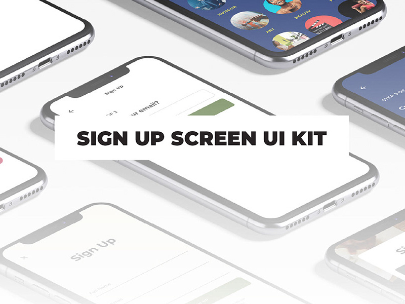 Sign Up Screen Xd UI Kit | Free Xd Templates