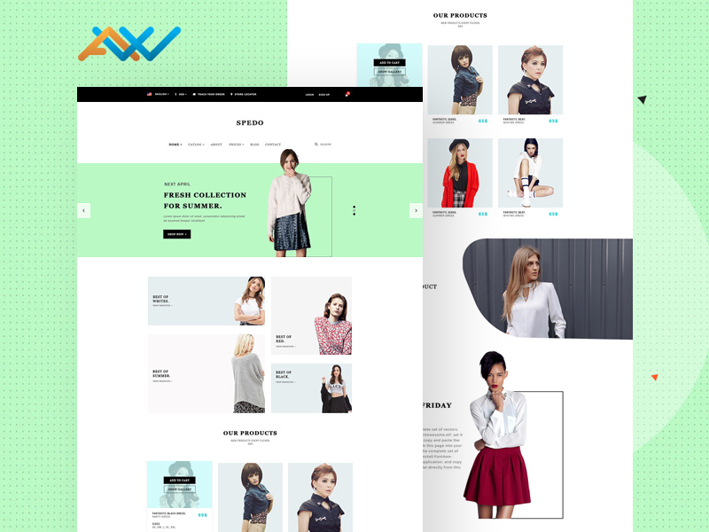 Spedo Fashion & Clothes Site Template | Free PSD Template | PSD Repo
